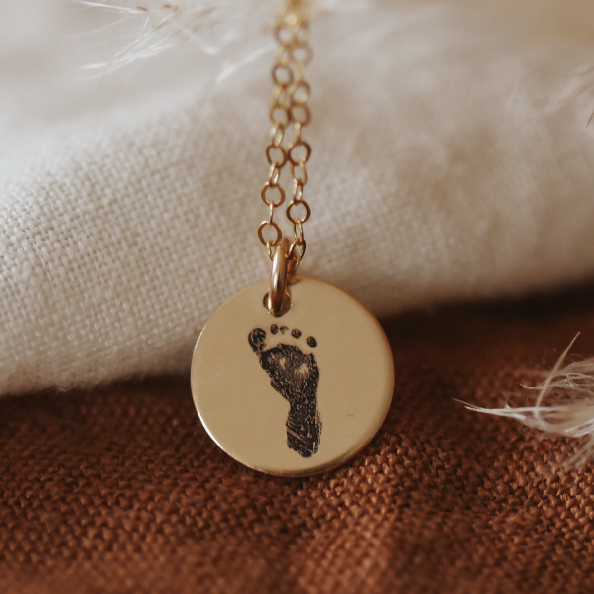 Personalised footprint necklace store